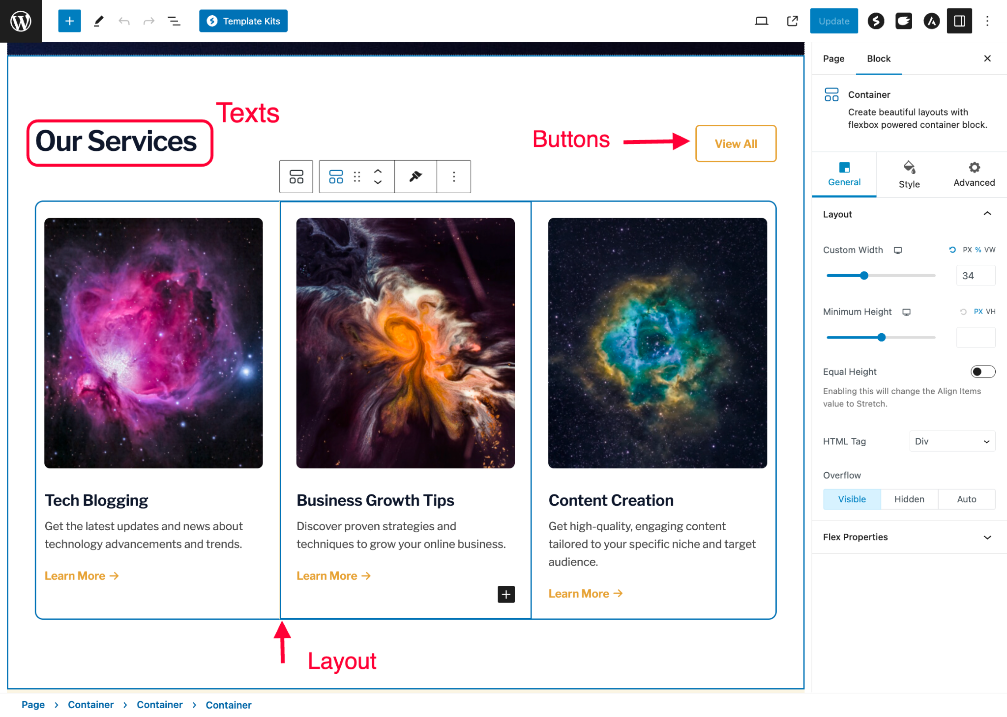 Customizing Your Pages With Spectra Page Builder » ZipWP
