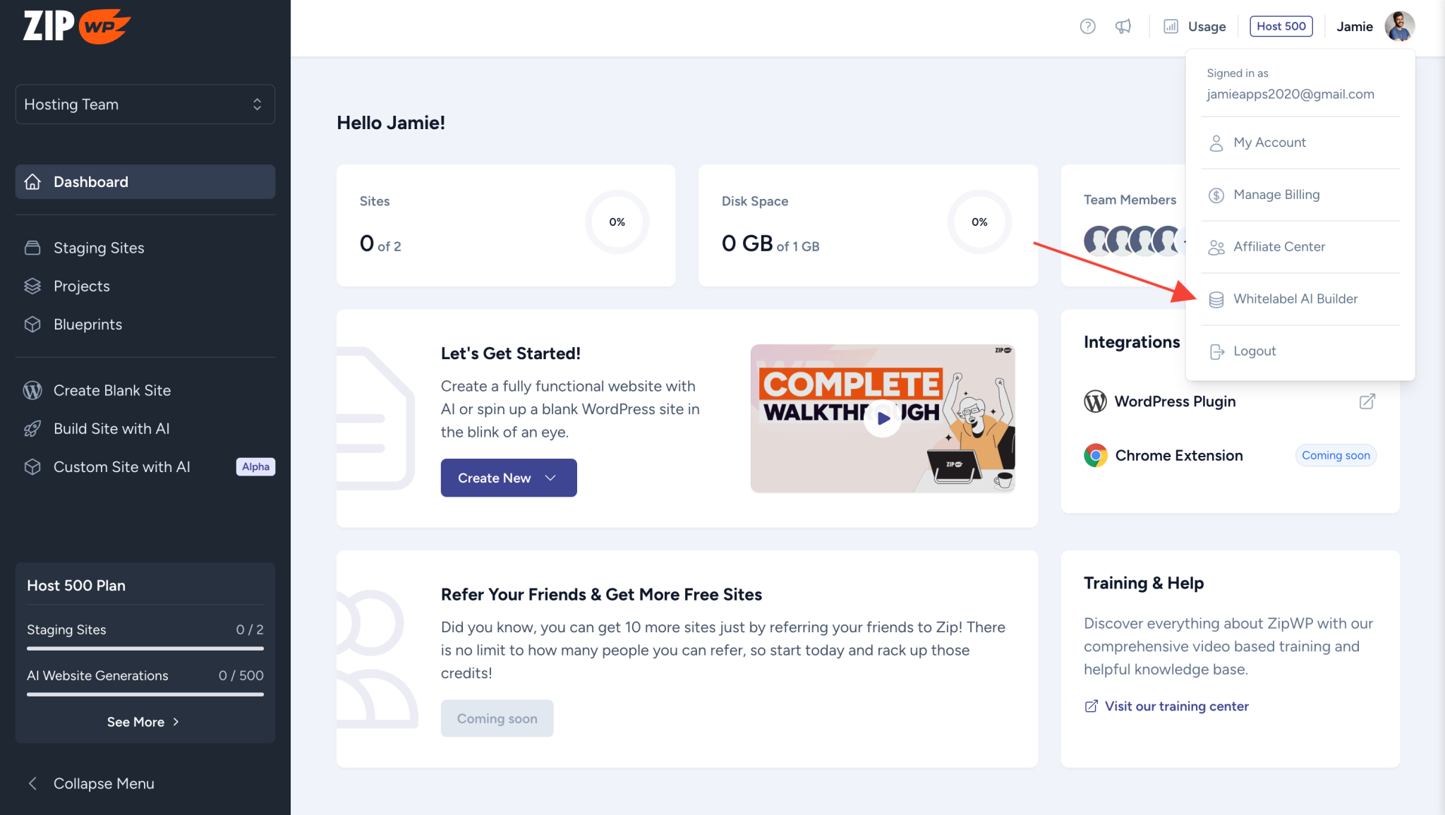 Step-by-Step Guide for Setting Up Your ZipWP Account for Your Hosting Service » ZipWP