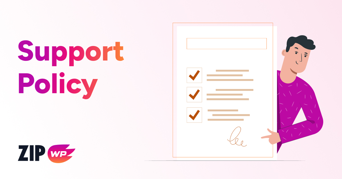 Support Policy - ZipWP